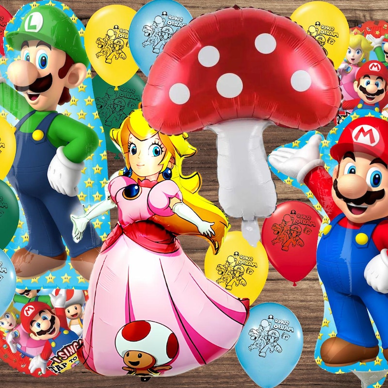 Mario Balloons - Etsy