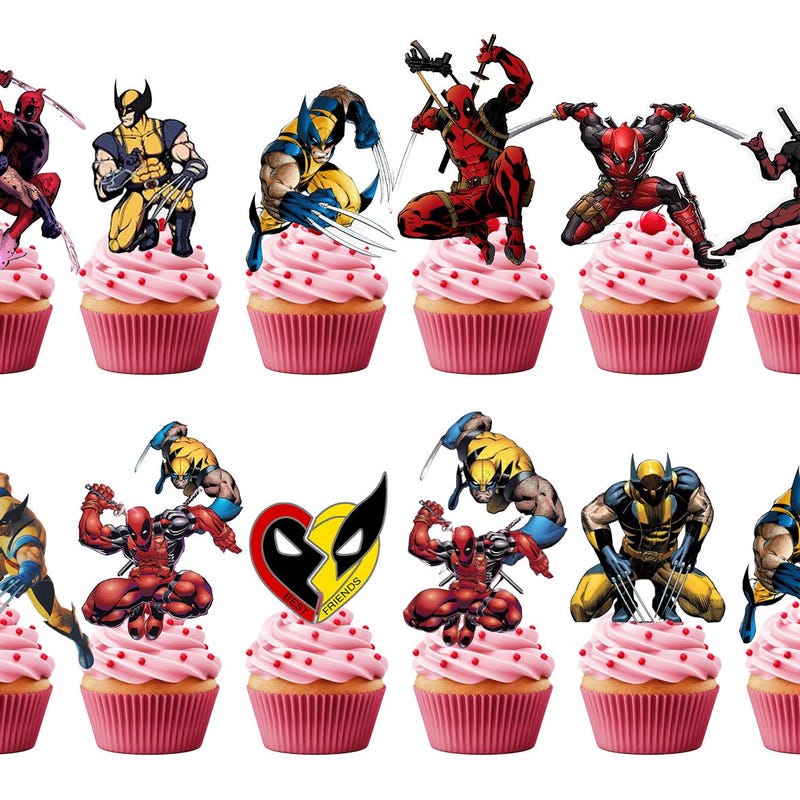 Deadpool and Wolverine Cake Topper - Etsy
