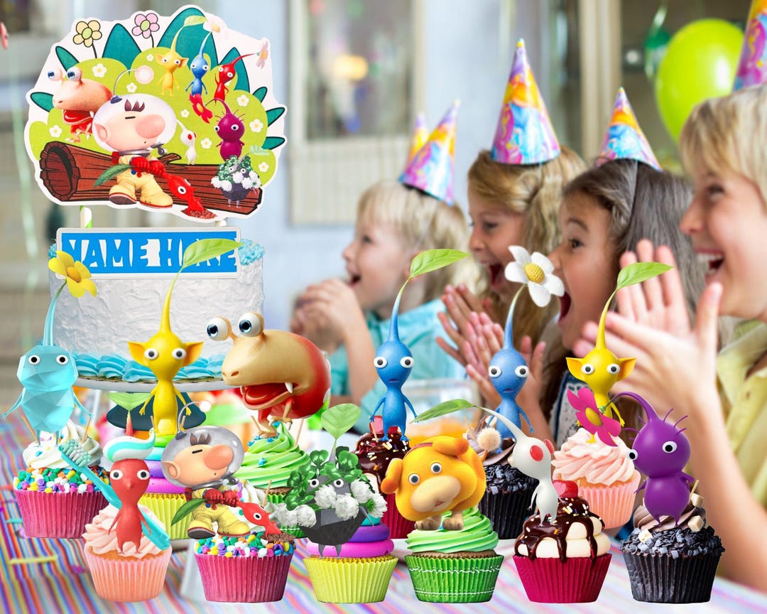 Pik Game Custom Personalization Party Cake Topper Cupcake Happy ...