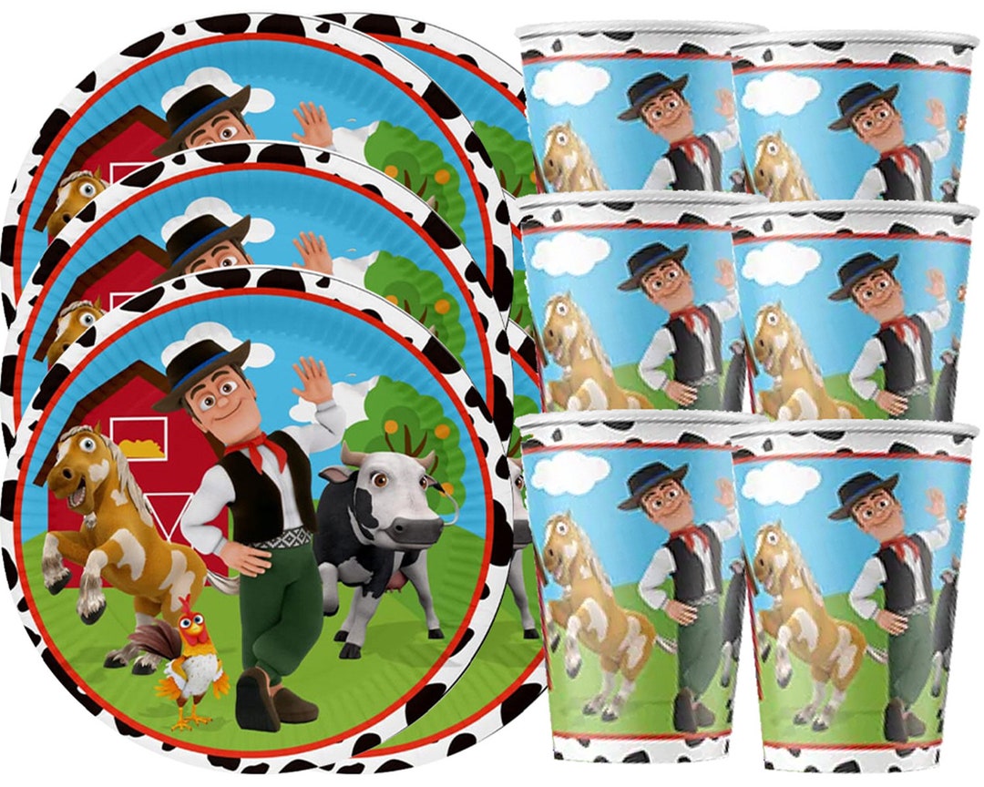 LA GRANJA Tableware Party Cake Topper Cupcake Happy Birthday Supplies ...