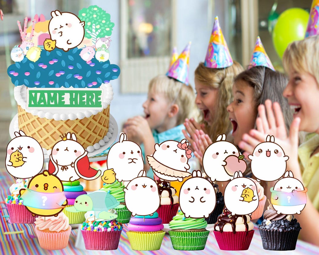 Cute Piu Piu Tableware Party Cake Topper Cupcake Happy Birthday ...