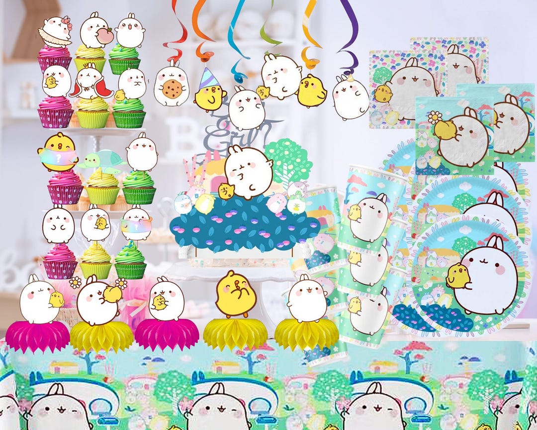 Cute Piu Piu Tableware Party Cake Topper Cupcake Happy Birthday ...
