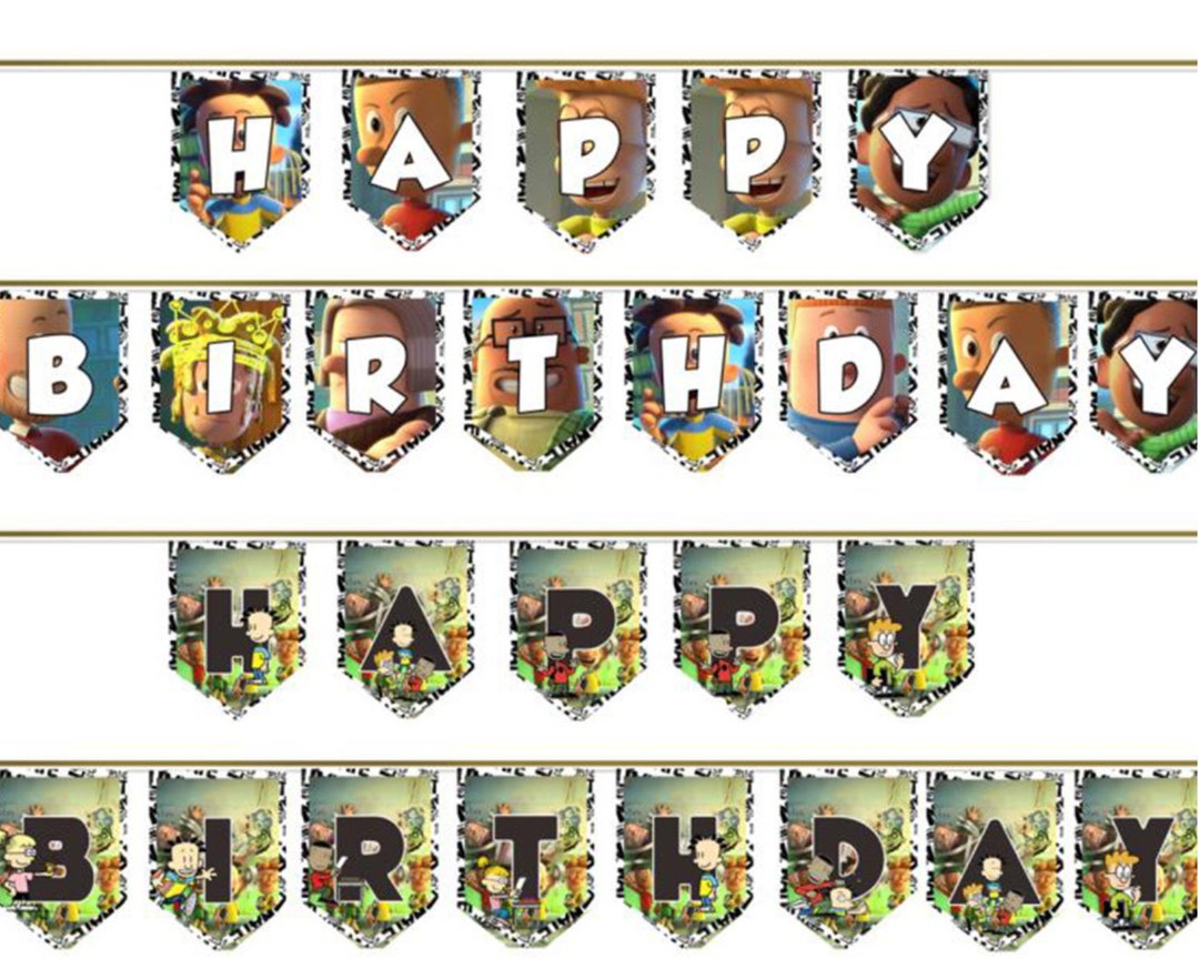 BIG NATE Tableware Party Cake Topper Cupcake Happy Birthday Supplies ...