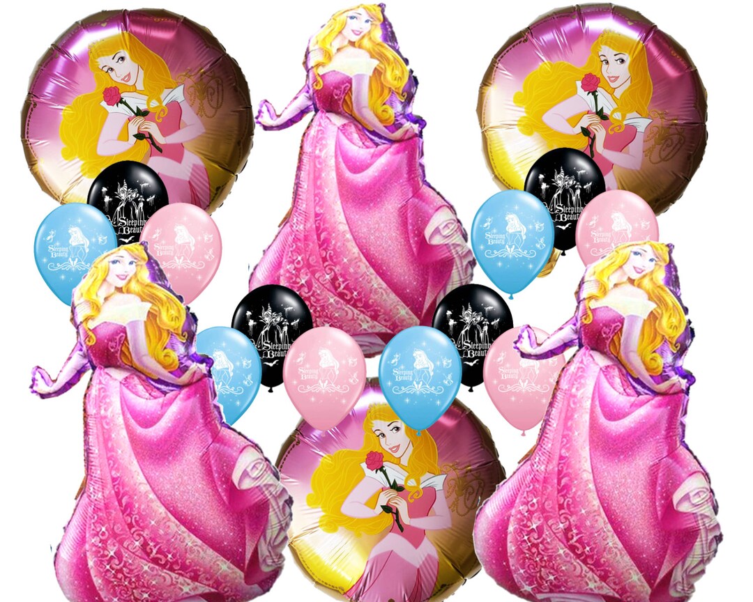 AURORA Sleeping Beauty Tableware Party Cake Topper Cupcake Happy ...