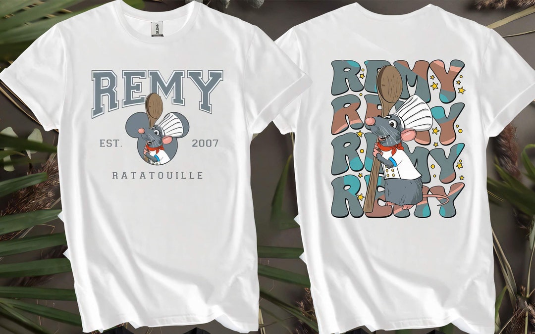 2-sided Pixar Ratatouille Remy Little Chef Custom T-shirts for Men ...