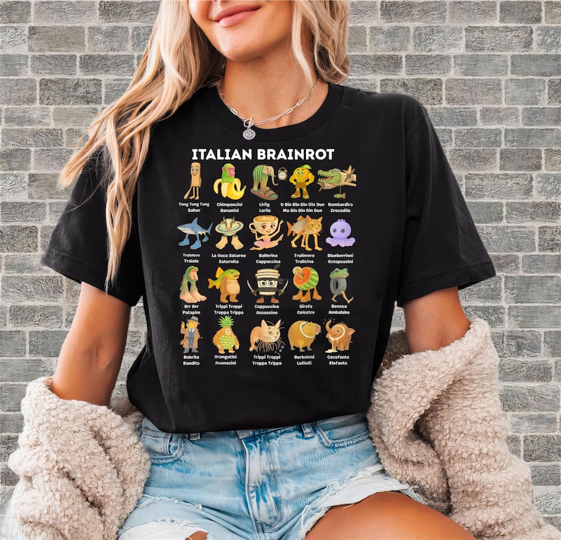 Types of Italian Brainrot Meme Tshirt | Unisex Adult Tee | Hoodie ...