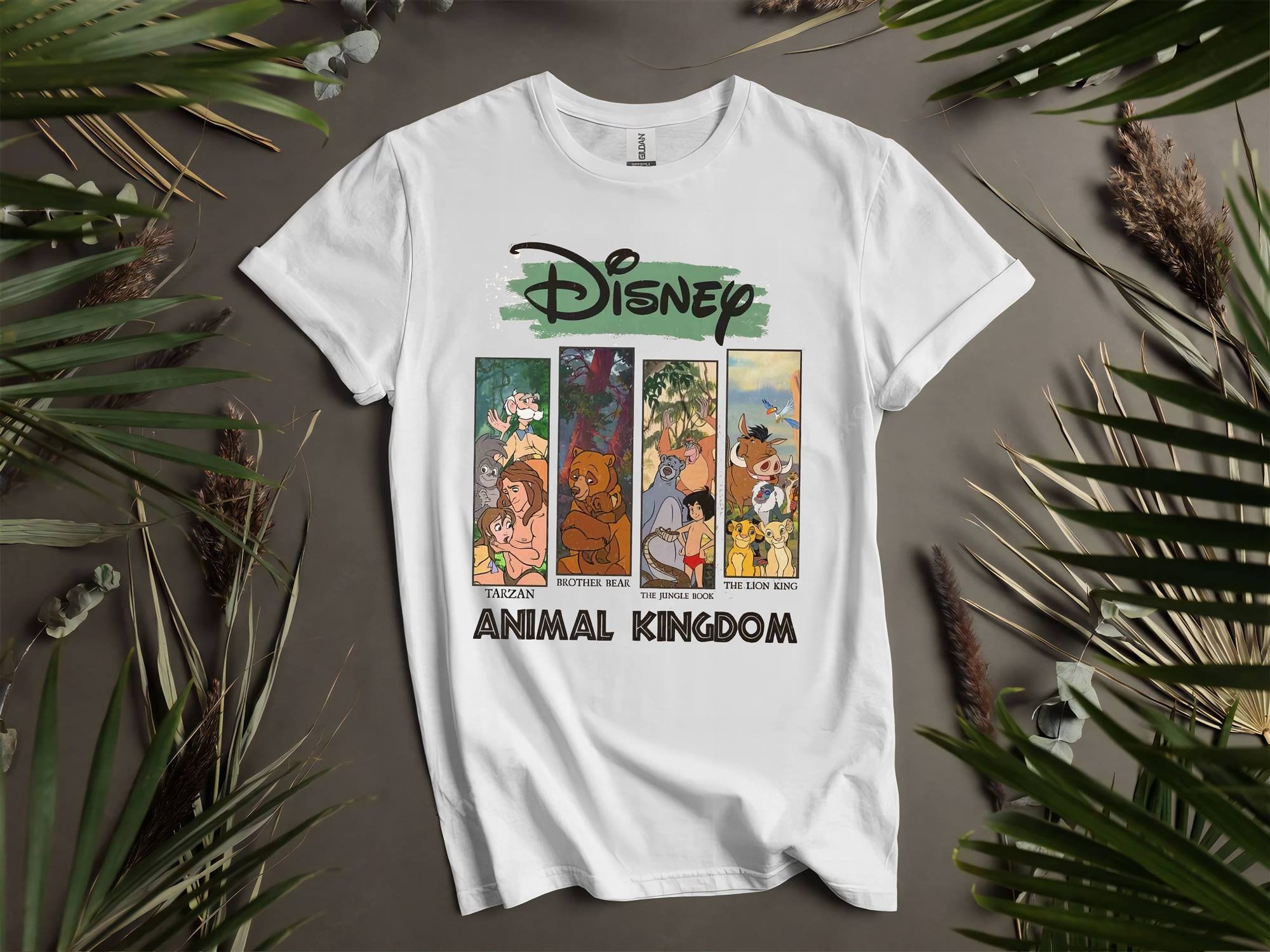 Vintage Disney Lion King Tarzan Jungle Book Custom T-shirts for Men ...