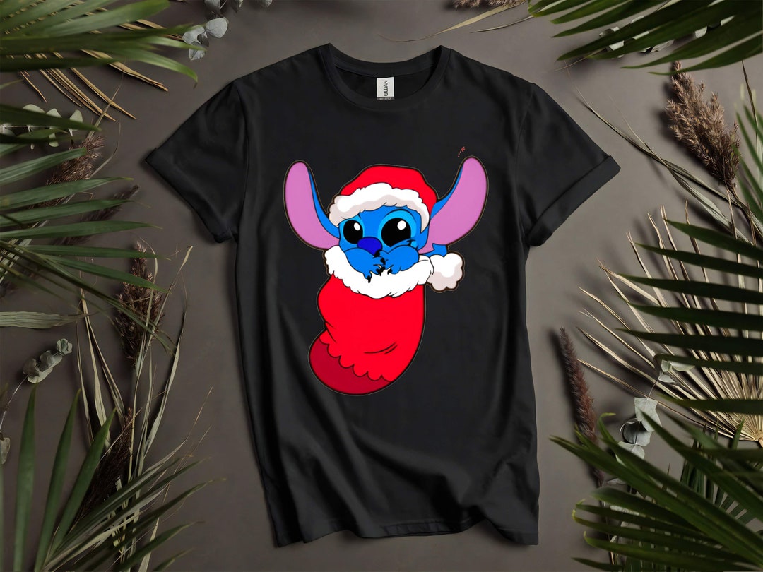 Cute Baby Christmas Stitch Custom T-shirts for Men, Women, and Kids ...
