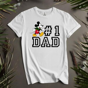 Number 1 Dad Mickey Mouse Poster Custom T-shirts for Men, Women, and ...
