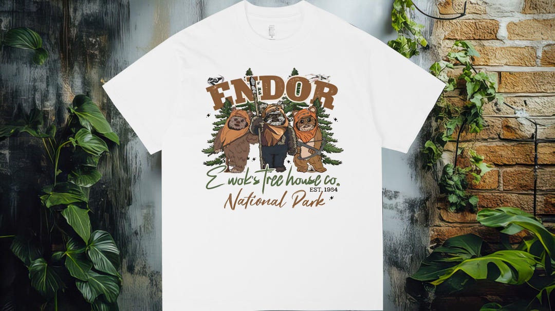 Vintage Endor Ewoks Tree House Co Premium Heavyweight T-shirt | 100% ...