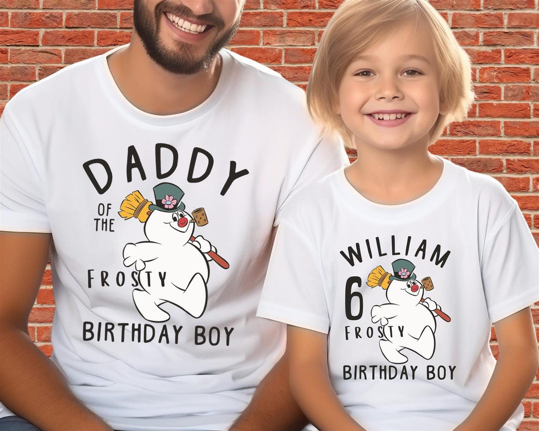 Frosty Birthday Shirt | Custom Funny Graphic Tee | Cotton Quality Print ...