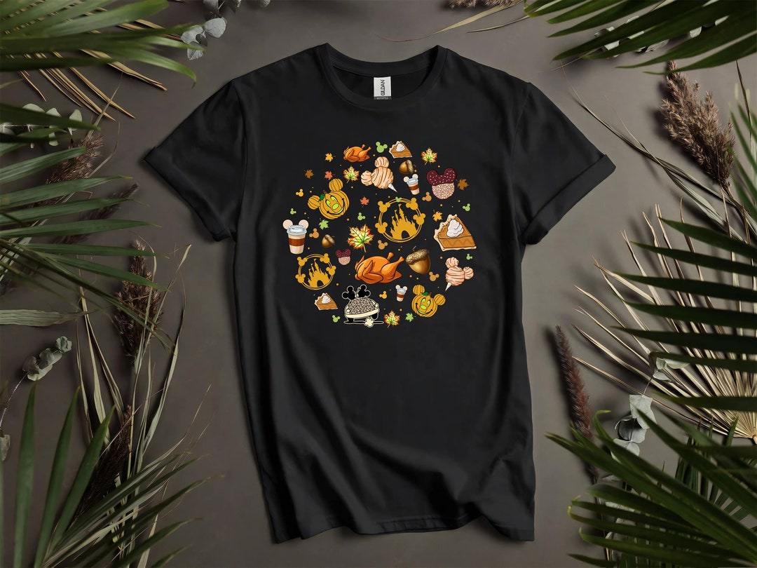 Fall Harvest Mickey & Friends Custom T-shirts for Men, Women, and Kids ...