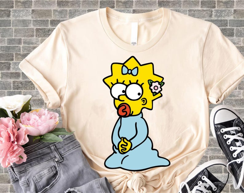 The Simpsons Maggie Simpson Cartoon Tshirt | Unisex Adult Tee | Hoodie ...