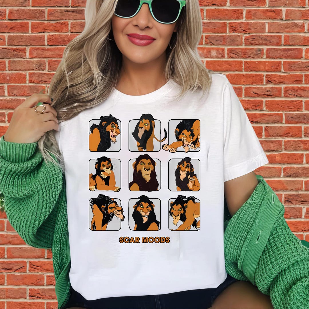 Scar the Lion King Funny Scar Moods Tshirt | Unisex Adult Tee | Hoodie ...