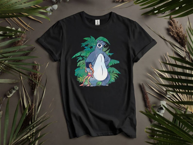 The Jungle Book Mowgli & Baloo Jungle Buddies Custom T-shirts for Men ...