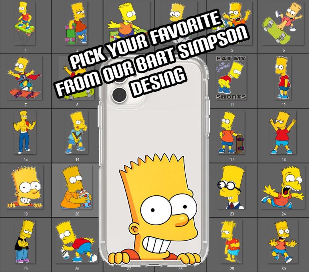 Bart Simpson iPhone Case Collection | Soft TPU & Clear Protective ...