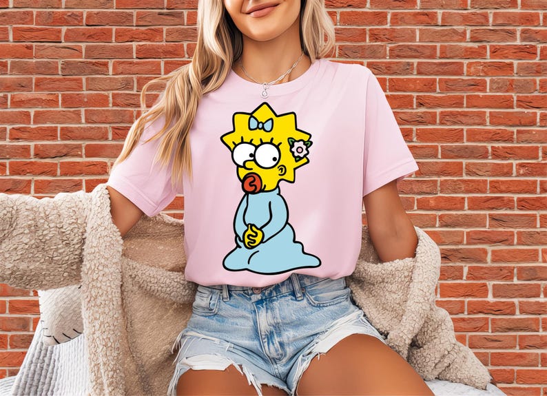 The Simpsons Maggie Simpson Cartoon Tshirt | Unisex Adult Tee | Hoodie ...
