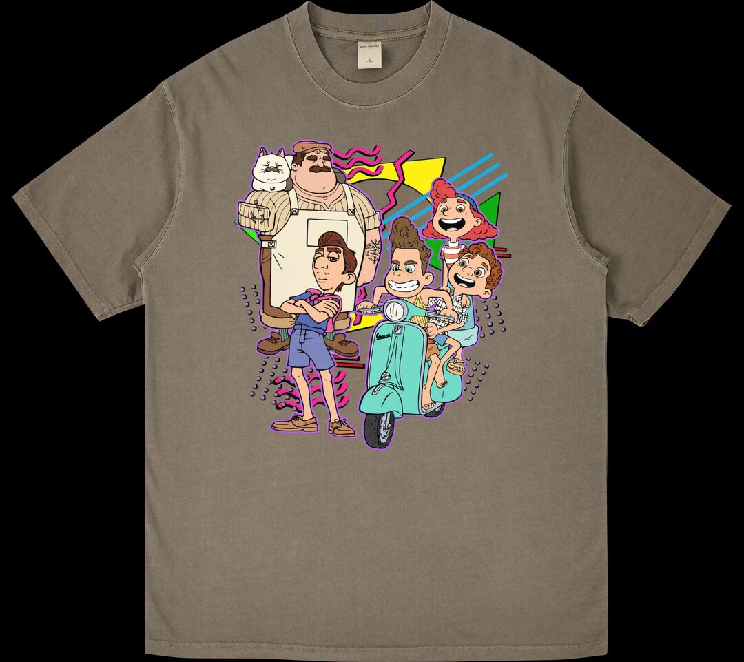 Disney 90 S Pixar Luca Alberto Premium Heavyweight T-shirt | 100% ...