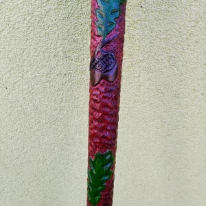 Bird Wooden Walking Cane, Bluebird Wooden Cane, Wooden Walking Stick ...
