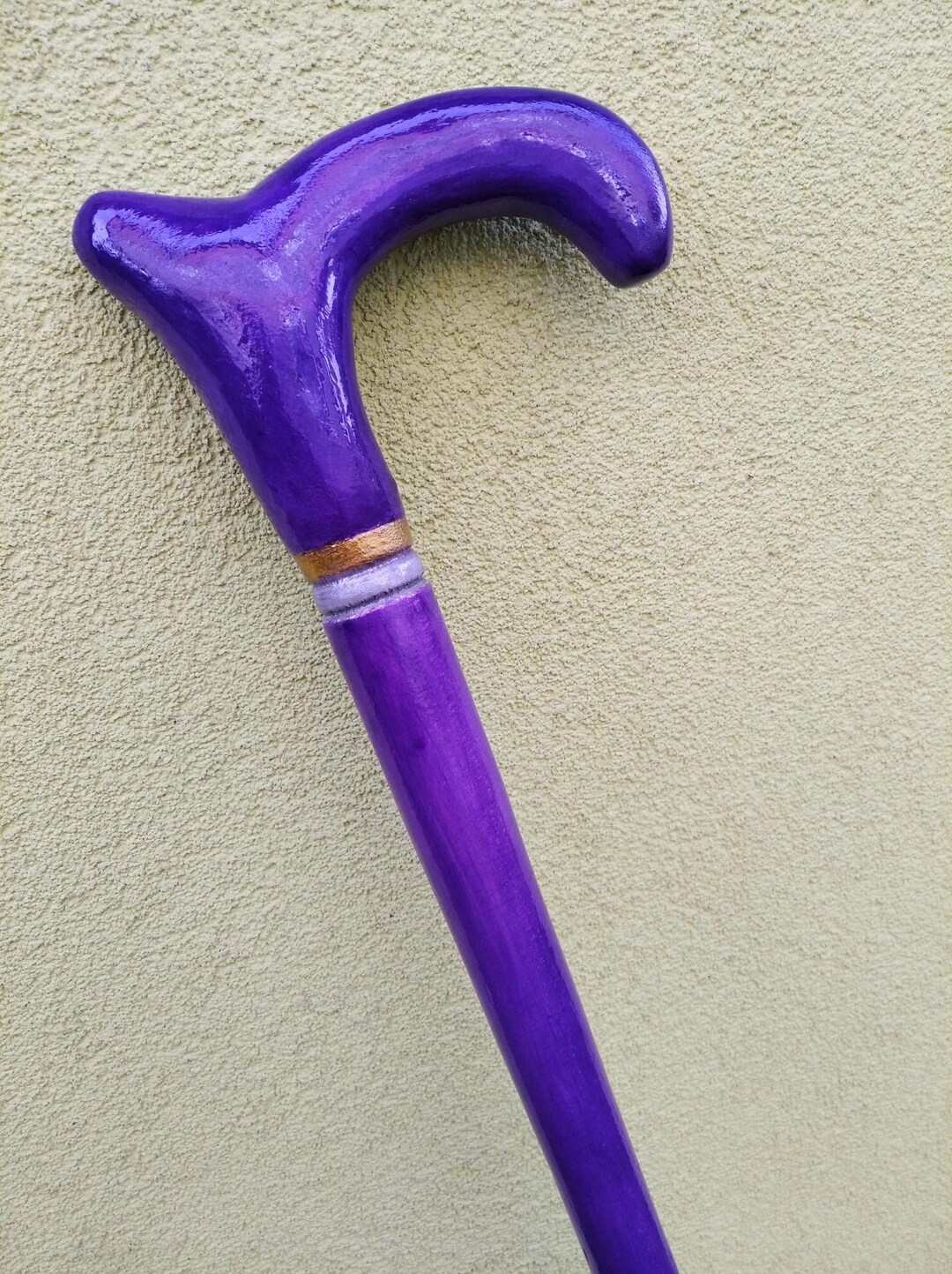 Violet Wooden Walking Cane, Classic Walking Stick, Handmade, Hand ...