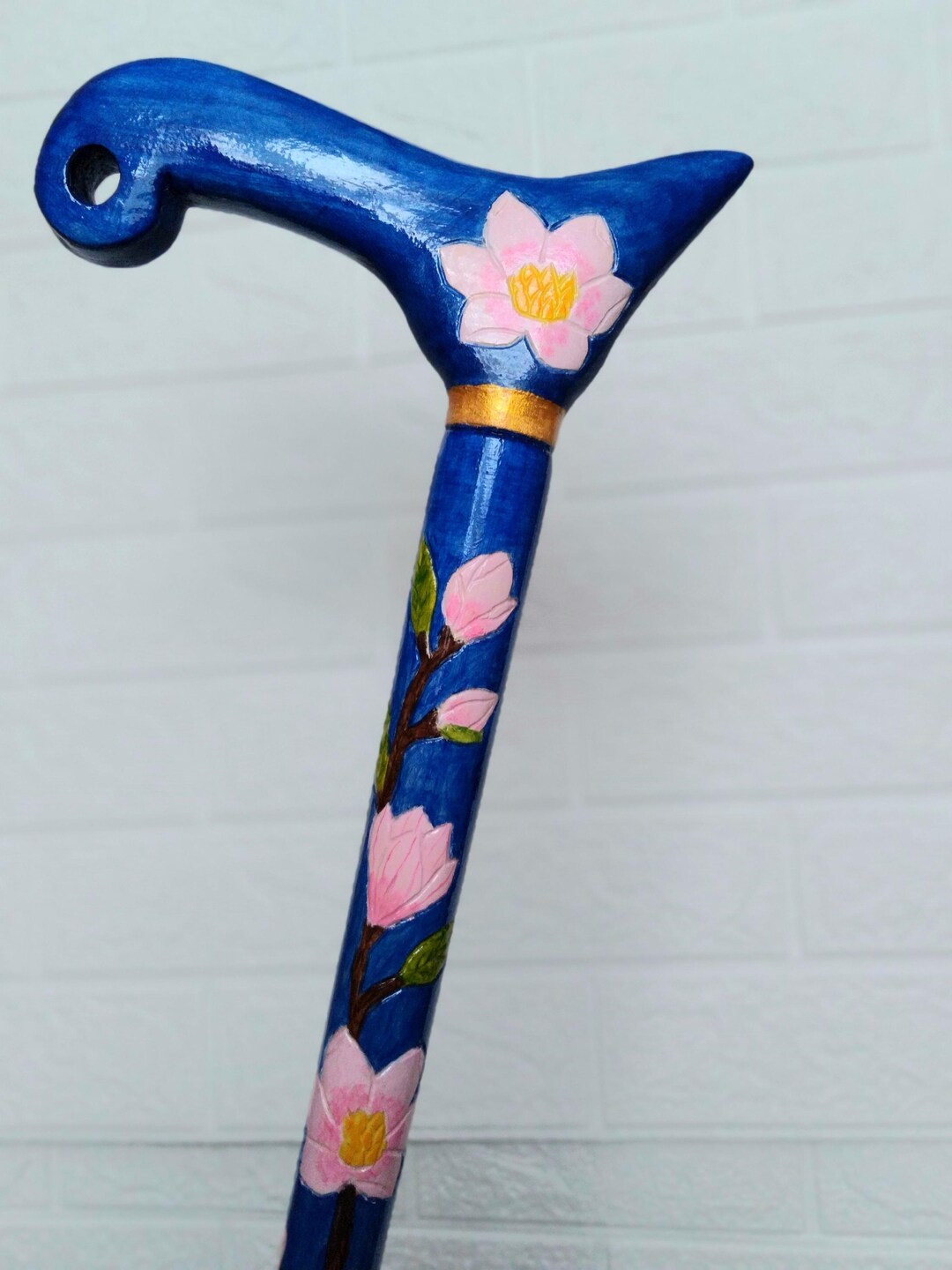Ladies Walking Cane, Stick With Magnolia, Decorative Canes, Collectible ...