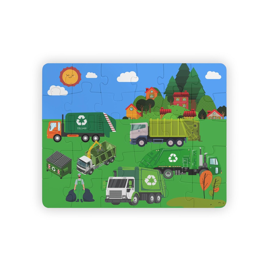 Garbage Trucks Kids Puzzle, 30-piece, Kid Puzzle, Gifts for Kids ...