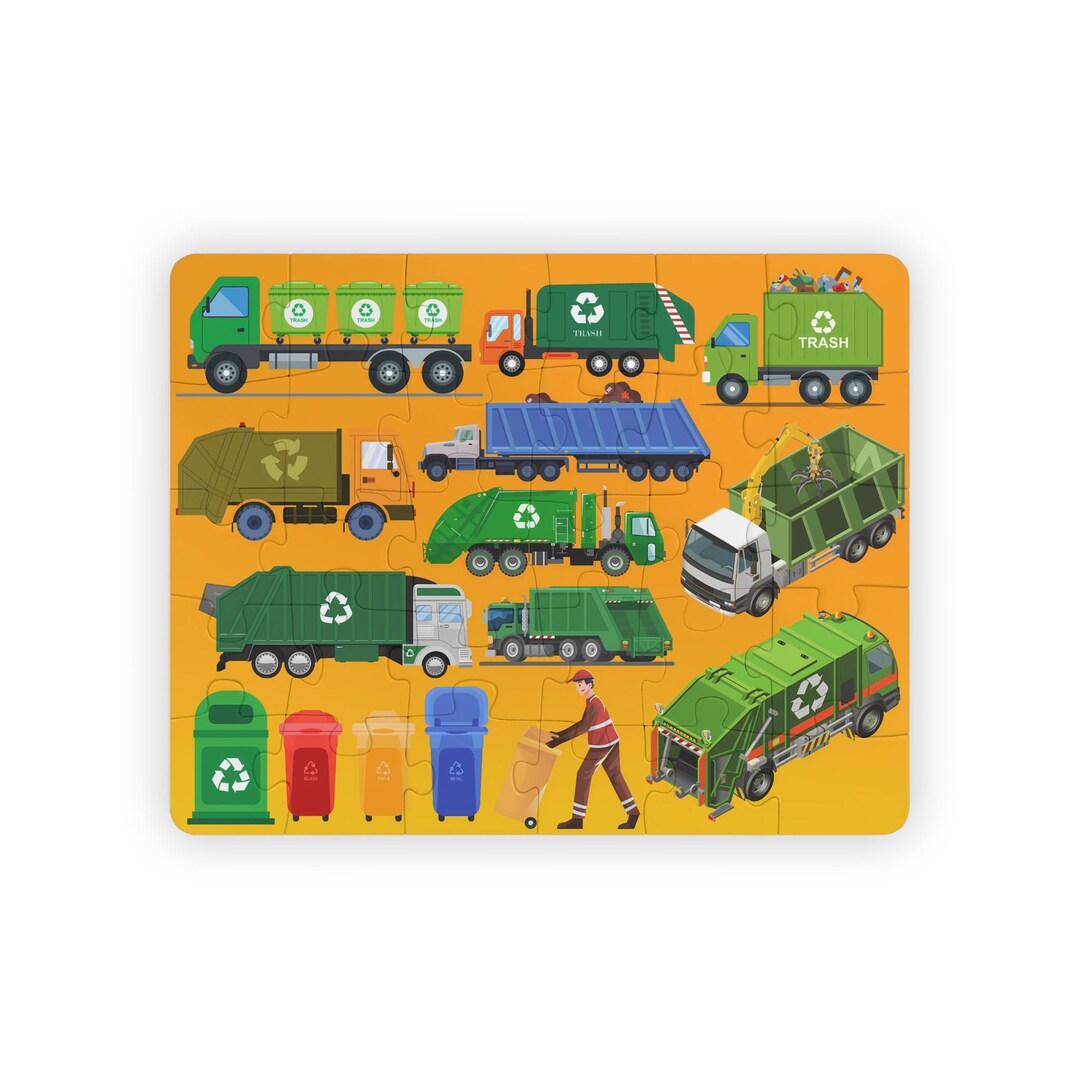 Garbage Truck Kids Puzzle,30-piece,kid Puzzle,kid Jigsaw Puzzle,gifts ...