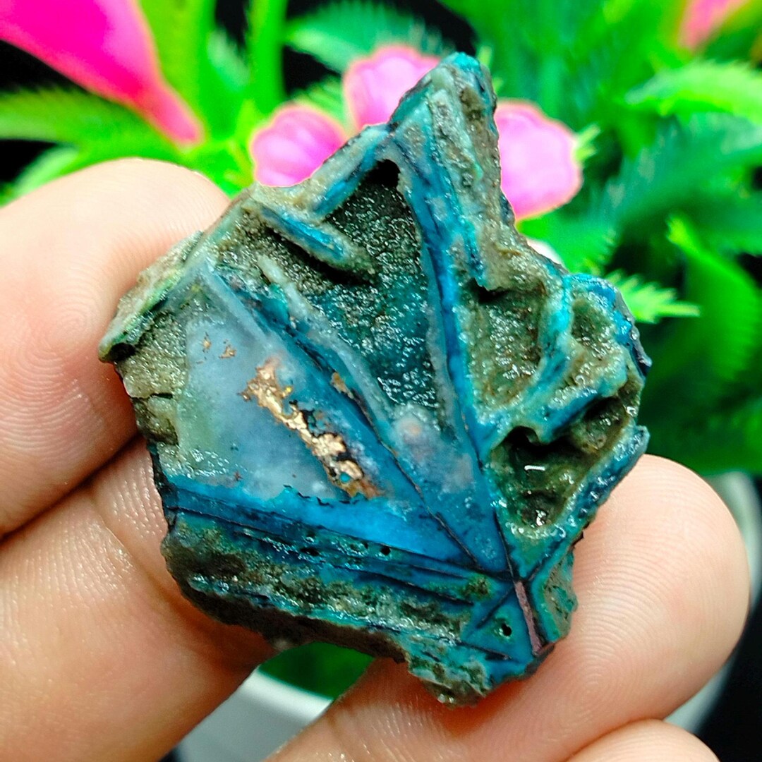 Rare, Chrysocolla Native Copper Spider, Blue Native Copper, Slab ...