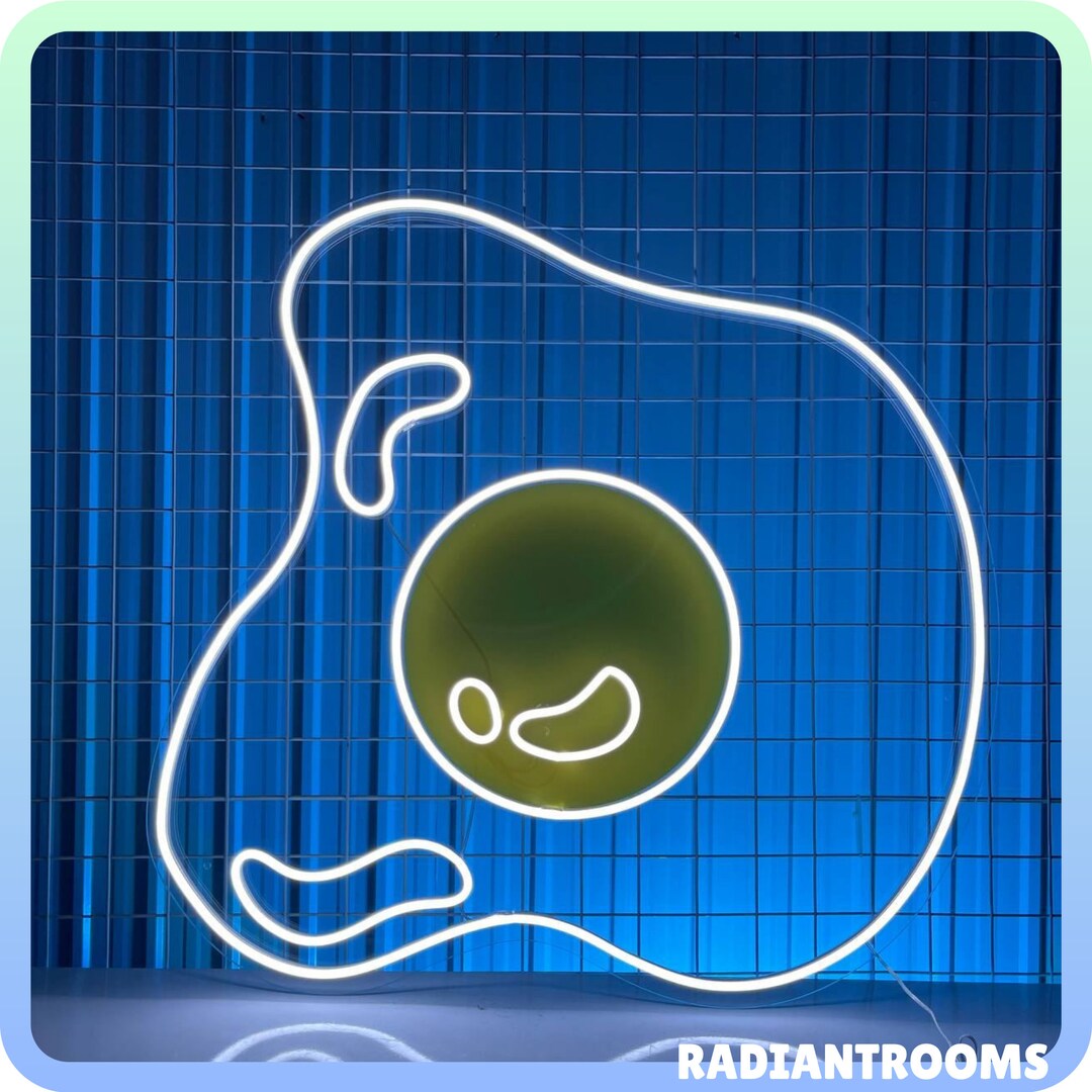 Omelette Neon Sign, Original Fried Egg Led Sign, Cute LED Neon Room ...
