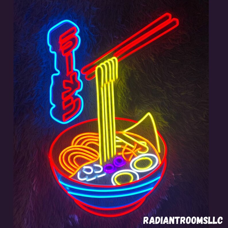Ramen Neon Sign, Ramen Noodles Bowl Led Light Sign, Custom Neon Led ...