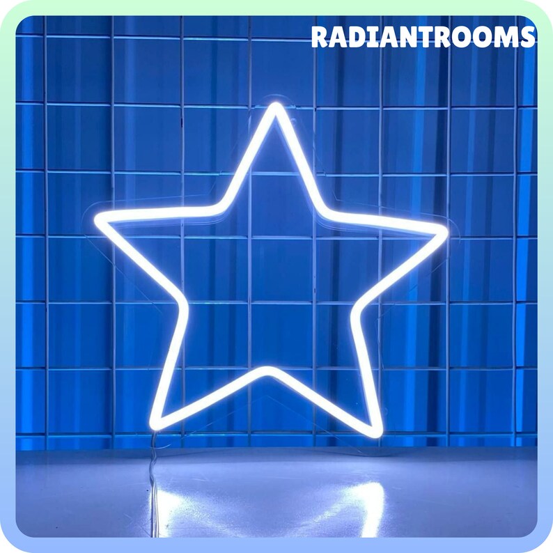 Sprinkle Star Neon Sign, Star Led Light Bedroom Decor, Custom Neon Sign ...