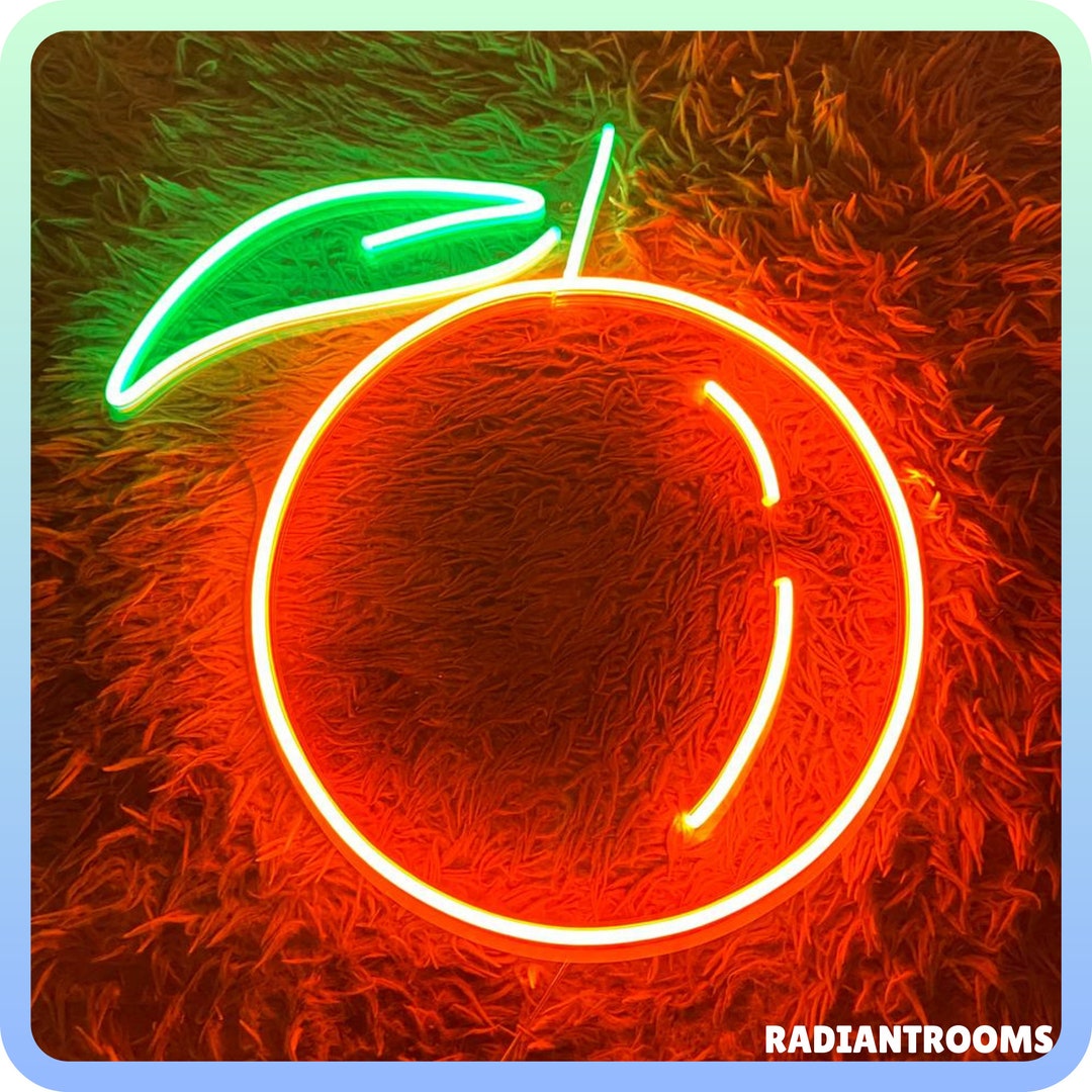 Orange Neon Sign, Orange Led Sign, Orange Lover Best Gifts, Custom Neon ...