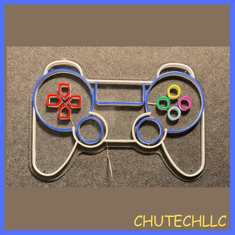 Game Controller Neon Sign, Gamepad Led Sign, Game Controller Led Light ...