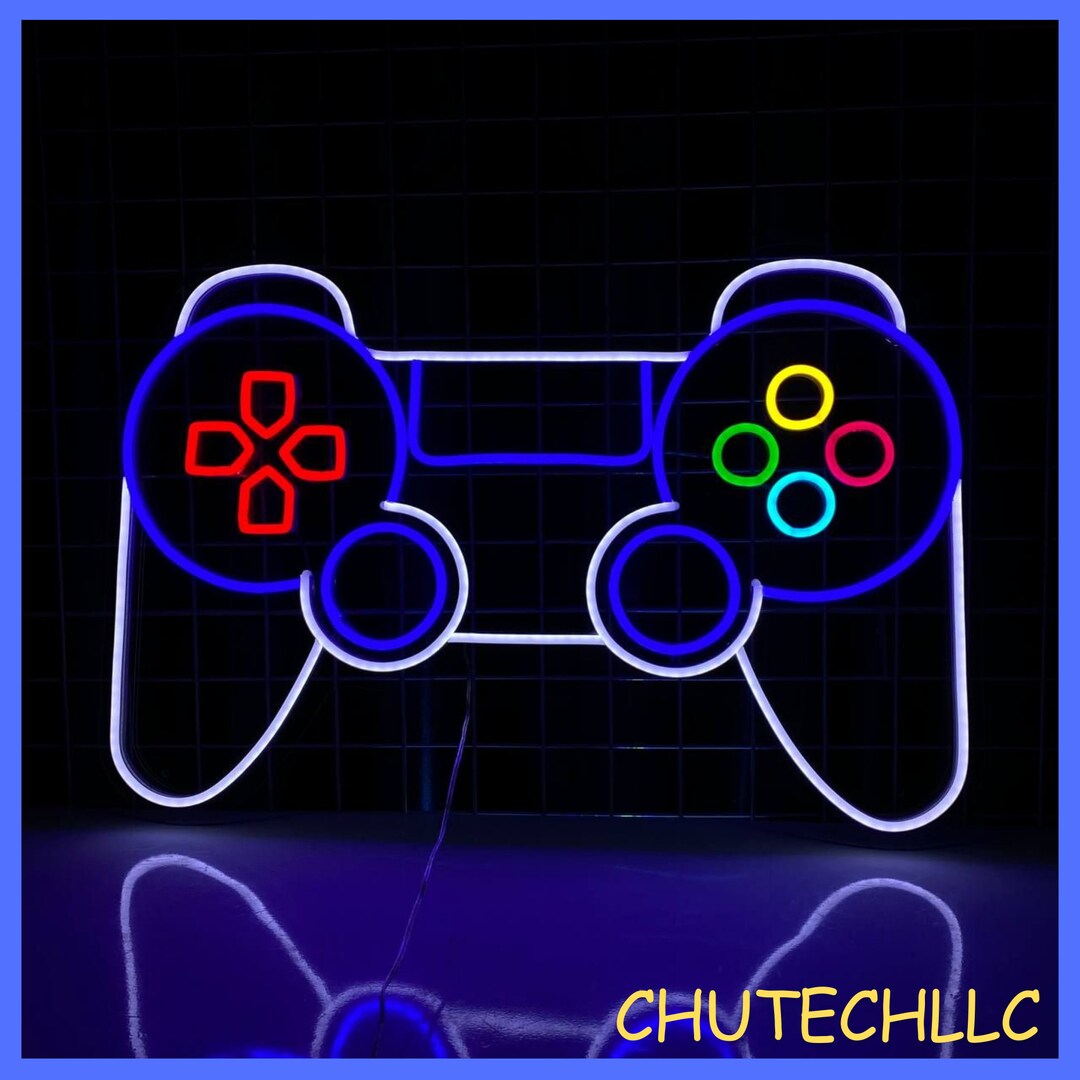 Game Controller Neon Sign, Gamepad Led Sign, Game Controller Led Light ...