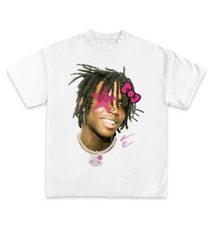 Hello Chief Kitty Keef Pink Super Star Rap T-shirt, Chief Keef Merch ...
