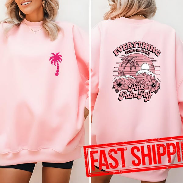 Pink Palm Puff Logo - Etsy