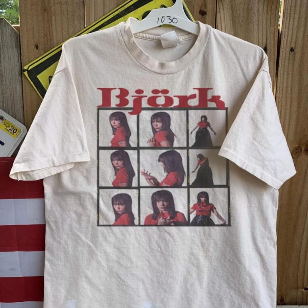 Bjork T-shirt, Vintage Unisex Bjork Logo Tee, Unisex Men Women Hoodie ...