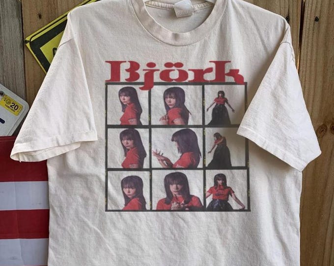 Bjork T-shirt, Vintage Unisex Bjork Logo Tee, Unisex Men Women Hoodie ...