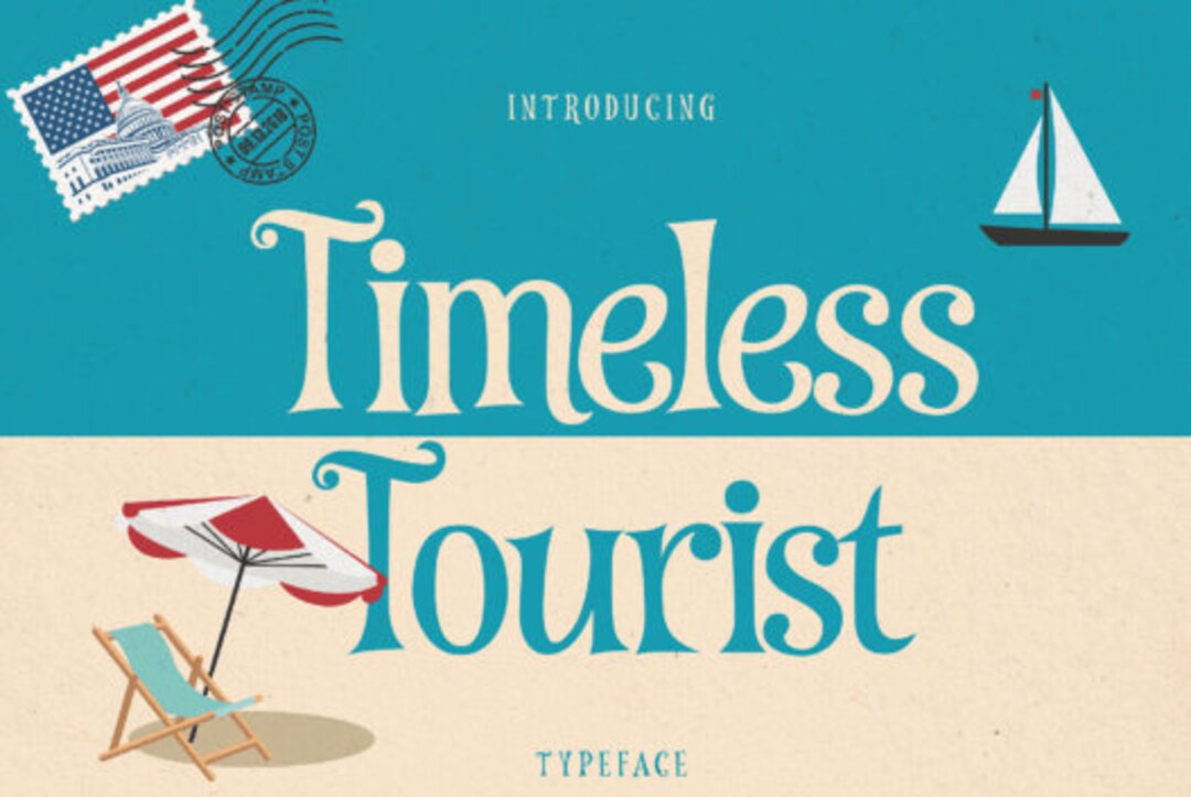 Timeless Tourist Font, Playful Font, Handwritten Font, Cartoon Font ...