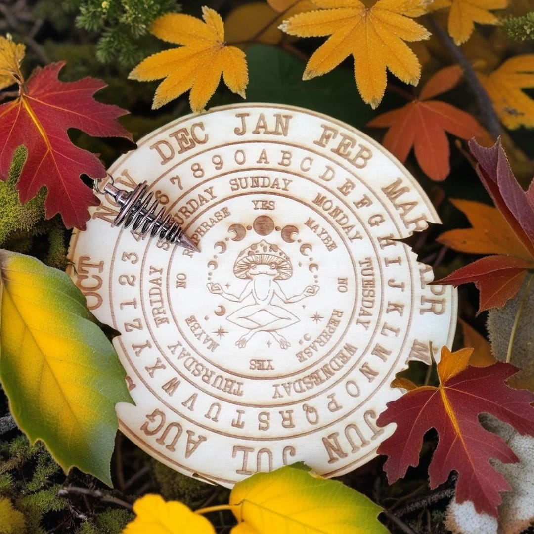 Pendulum Board With Frog , Altar Tile With Alphabet , Witchcraft Altar ...