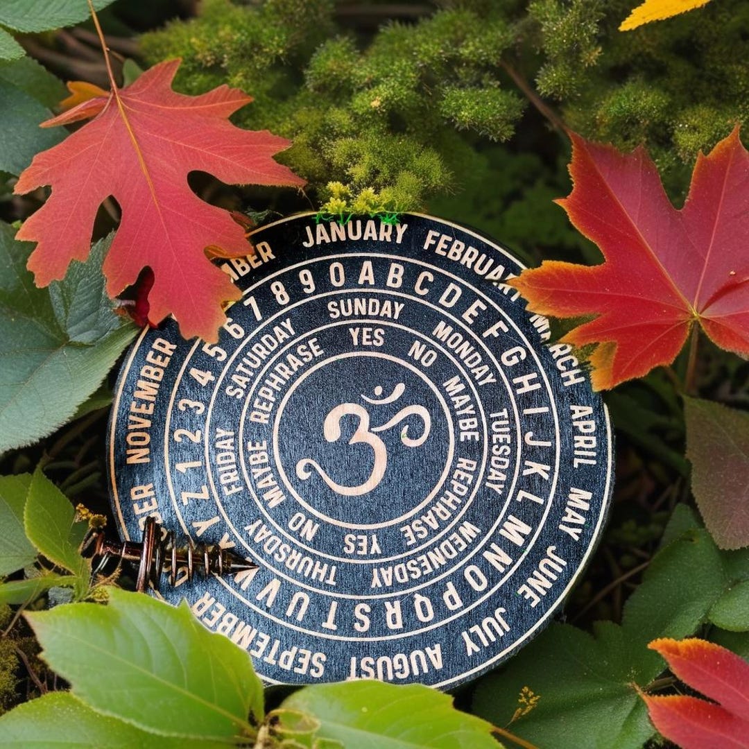 Pendulum Board With Om, Altar Tile With Alphabet , Witchcraft Altar ...