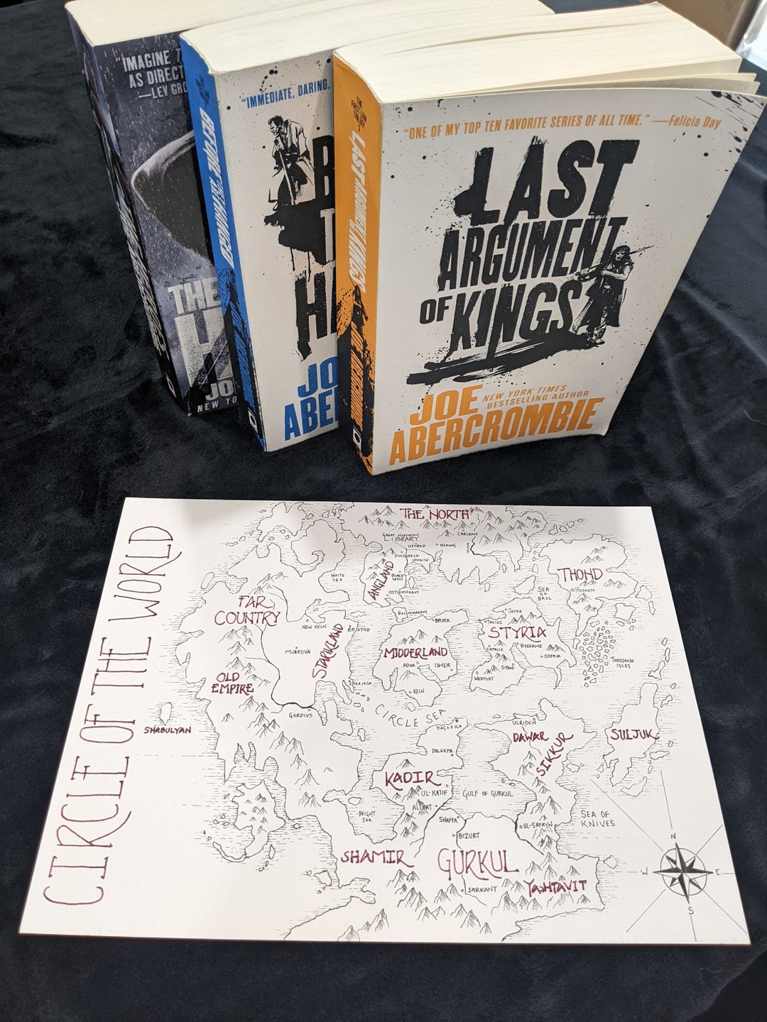 Circle of the World Hand Drawn Map Print, From Joe Abercromie's First ...