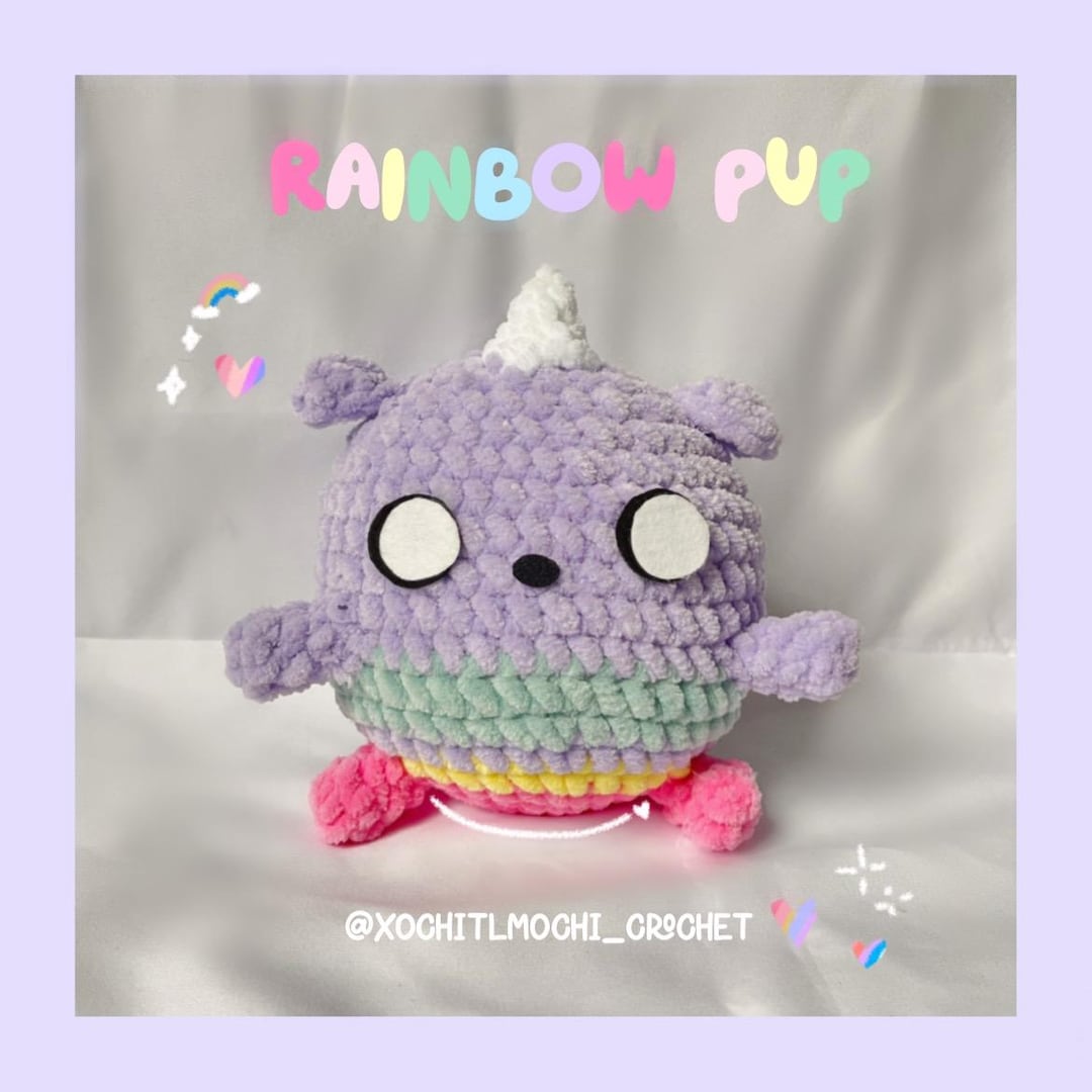 Rainbow Pup Crochet Pattern - Etsy