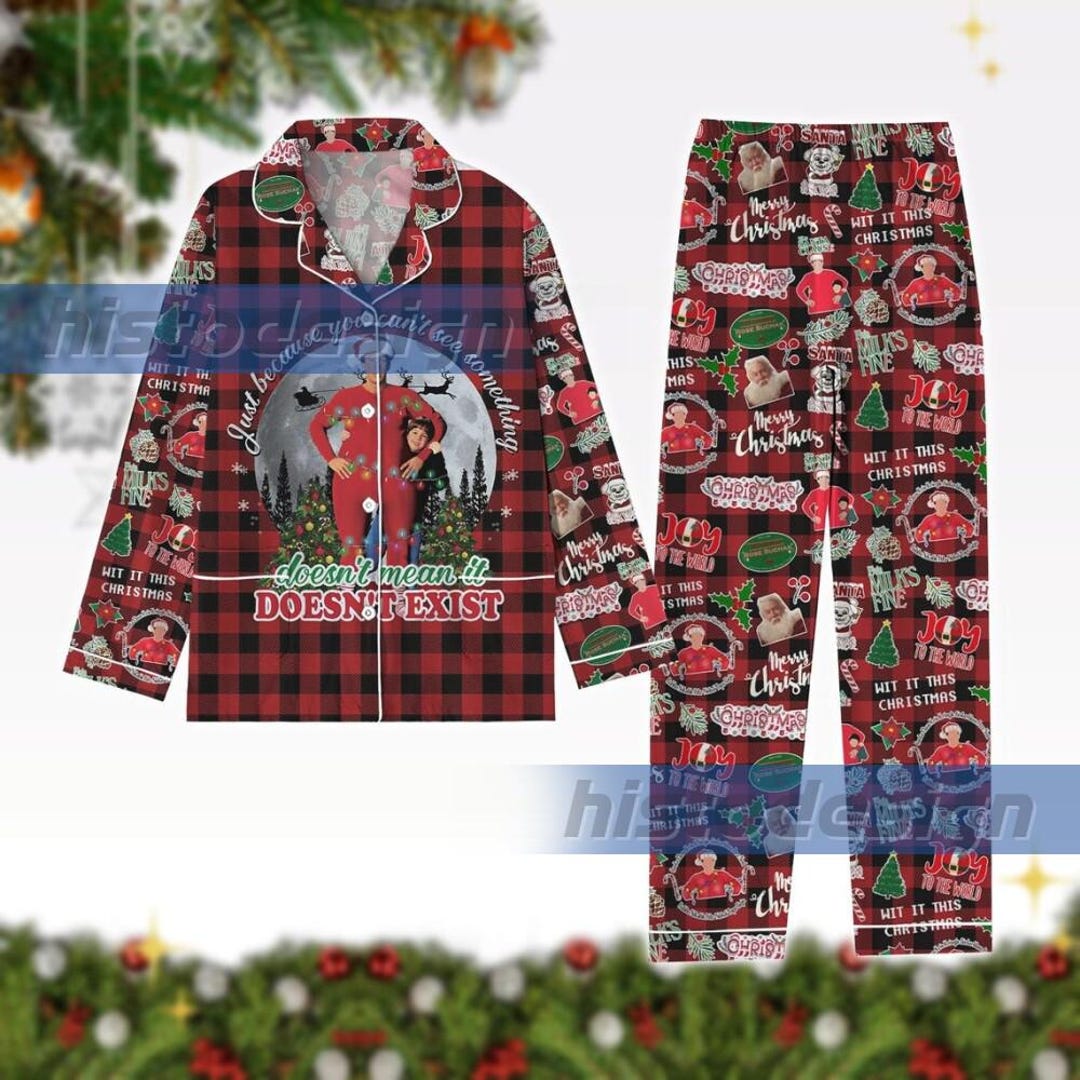 The Santa Clause 1994 Pajamas Se1t, Tim Allen Santa Hat Pajamas Pants ...