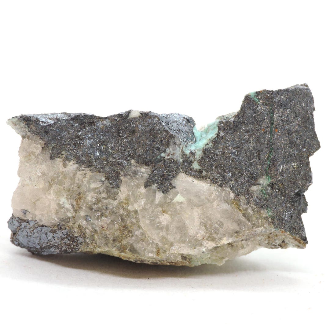 Chalcosite on Calcite in Perky Box Thumbnail Mineral Specimen - Etsy