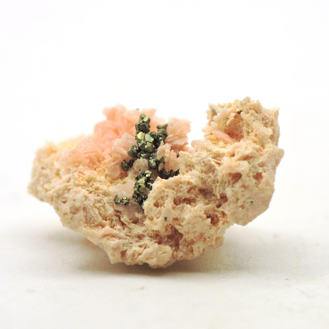 Rhodochrosite With Pyrite Thumbnail Box Thumbnail Mineral Specimen - Etsy