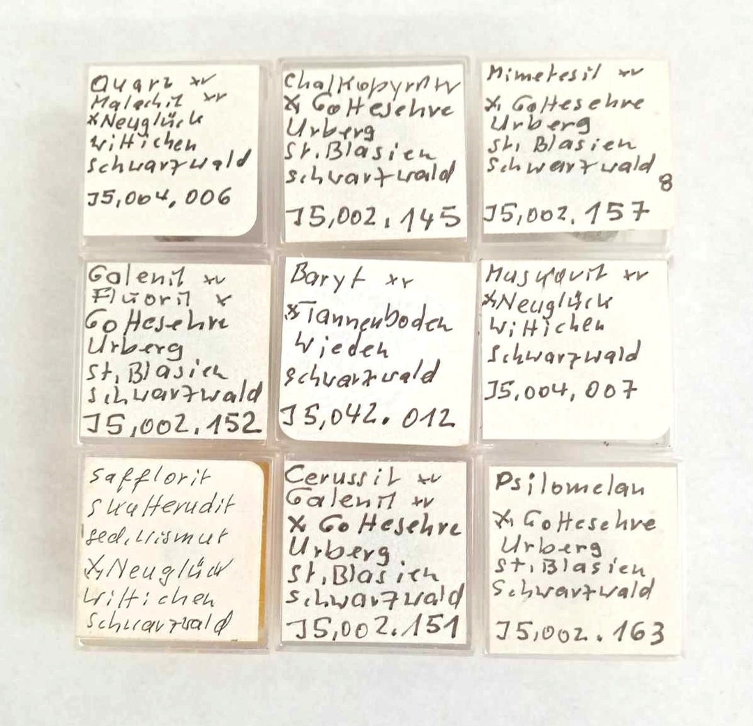 Old Stock Micromount Mineral Collection of 9 Specimens - Etsy