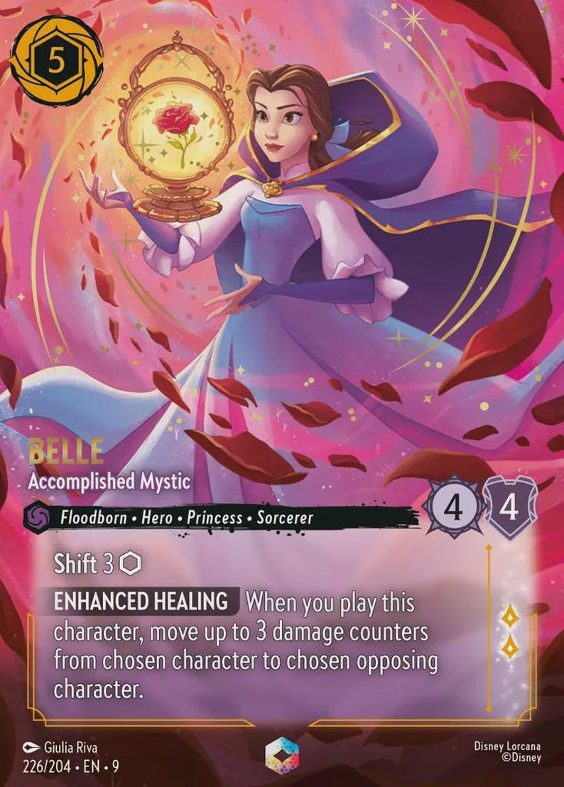 Standard Lorcana Proxy Card – Set 8 Enchanted – Belle - Accomplished ...