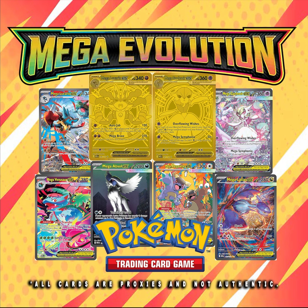 Pokémon Proxy Card – Mega Evolutions – Foil Finish – Collector Quality ...