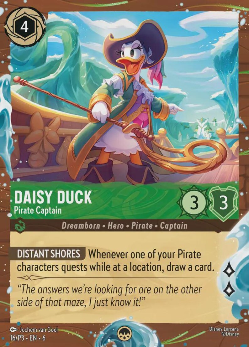 DCL Promo - Daisy Duck Pirate Captain – Foil Finish – High Quality ...